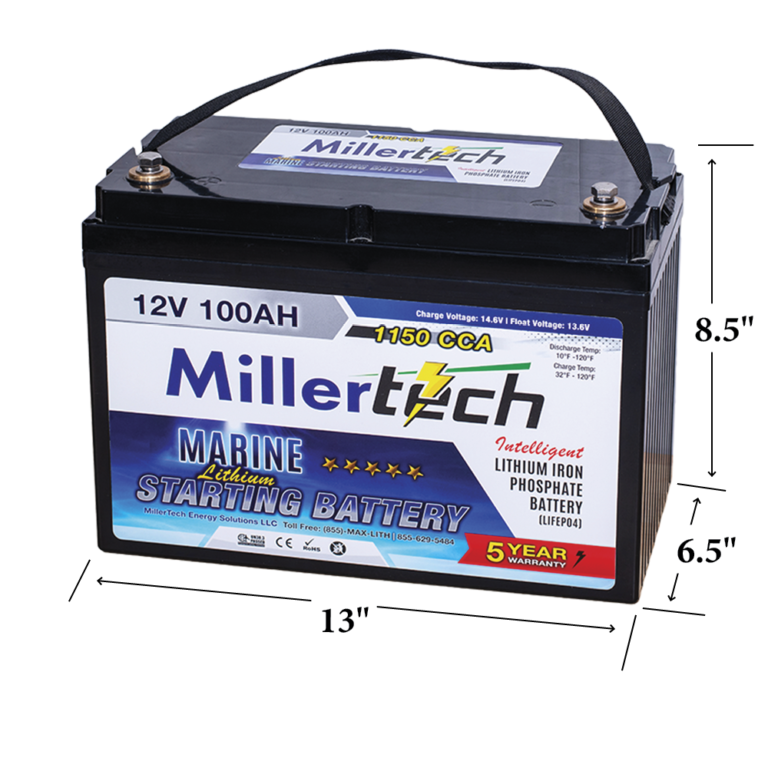 12V 100AH Marine Lithium Starting Battery - Cast Cray Outdoors